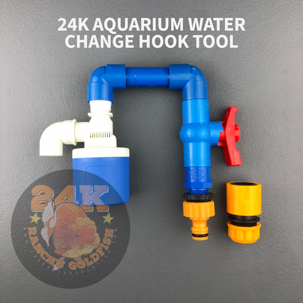 24K Aquarium Hook for Water Change with Anti-Overflow Hands & Spill Fr ...